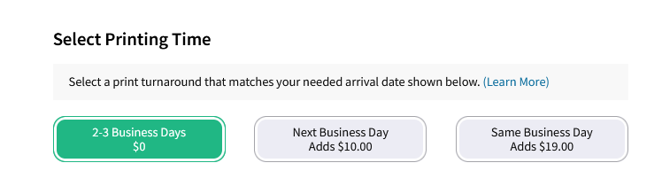 Select the Turnaround & Shipping You Need - Way Better Postcard